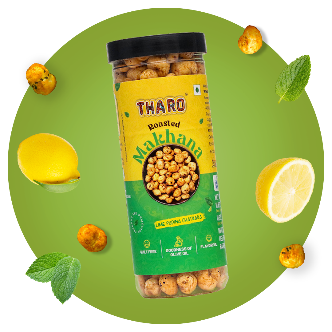 THARO Lime & Pudina Roasted Makhana | 75 gms – THARO SNACKS